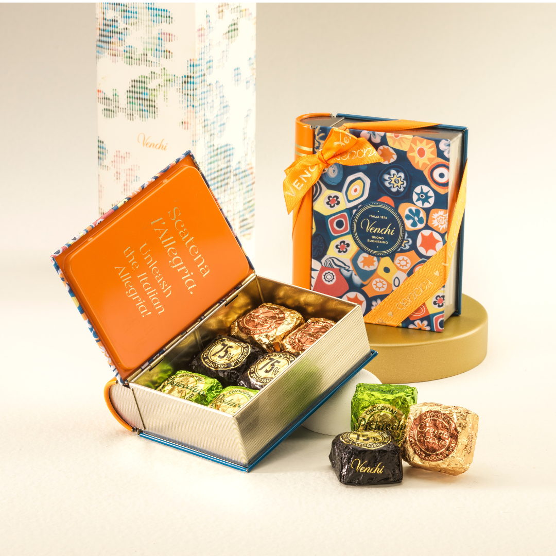 Murrine Mini Book Box - Assorted Gourmet Italian Chocolate – Babylon ...