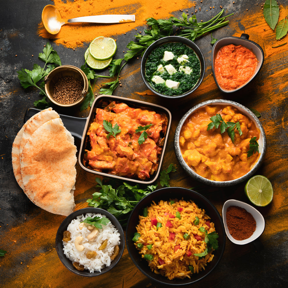 Taste of India: Aloo Gobi, Garlic Naan, Chutney and more (Veg ...